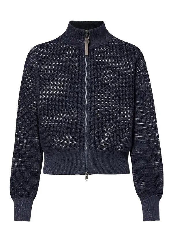 Brunello Cucinelli Cotton-blend Cardigan - Blue