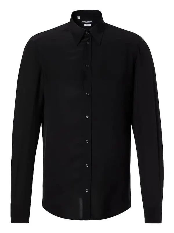 Dolce & Gabbana Silk Crepe De Chine Shirt - Black