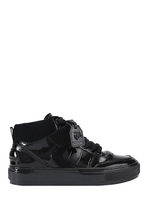 Kurt Geiger Southbank B Ball Patent-leather Trainers - Black