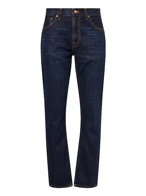 Nudie Jeans Gritty Jackson Straight-leg Denim Jeans - Aged Indigo