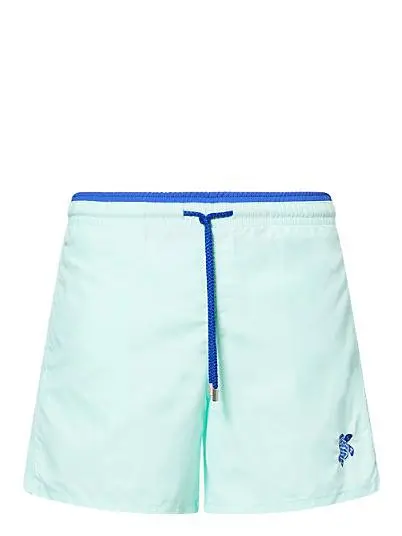 Vilebrequin Embroidered-logo Swim Shorts - Celadon