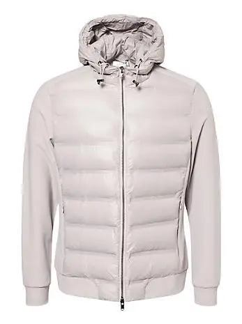 ARNE Hybrid Hooded Woven Jacket - Mid Grey