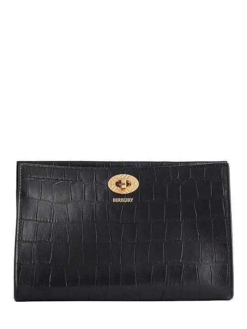 Burberry Cotswolds Leather Pouch - Black
