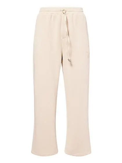 THE COUTURE CLUB Script Wide-leg Knitted Jogging Bottoms - Beige
