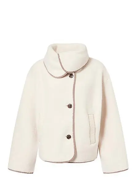 Varley Romaine Boxy-fit Fleece Jacket - Sandshell