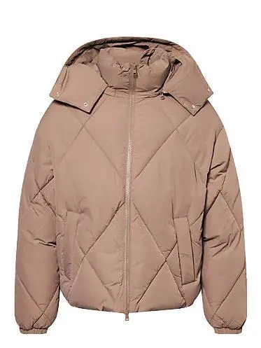 THE COUTURE CLUB Diamond Quilted Woven Jacket - Grey