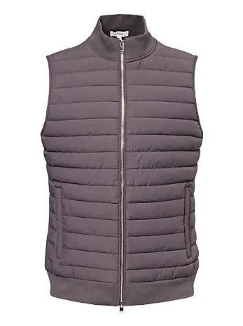 ARNE Hybrid Quilted Stretch-woven Gilet - Grey