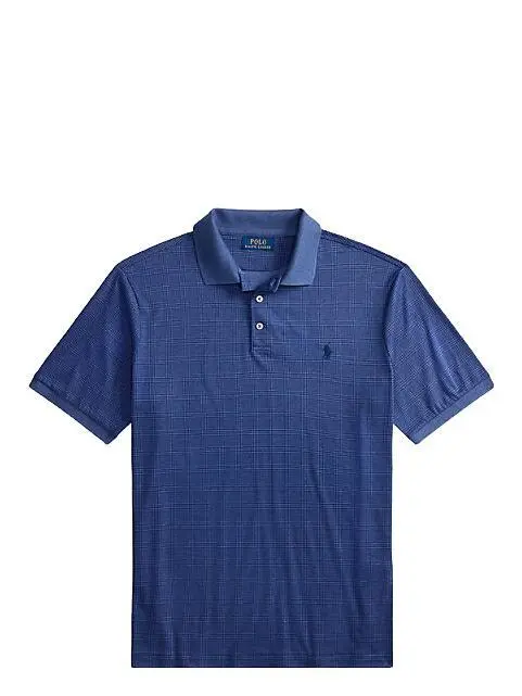 Polo Ralph Lauren Checked Custom Slim-fit Cotton Polo Shirt Xxl - Blue