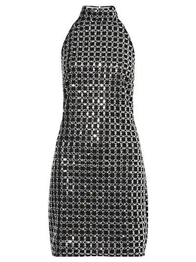Remain Birger Christensen Beaded Halterneck Mini Dress - Black