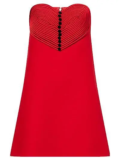 Valentino Garavani Heart-appliqué Strapless Mini Dress - Paris