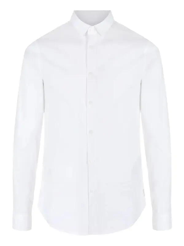 Armani Exchange Long-sleeve Cotton Shirt - White