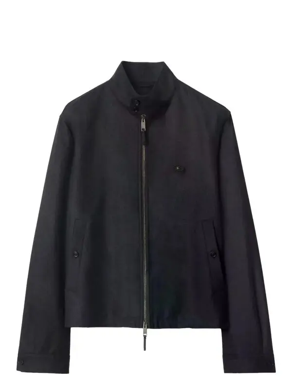Burberry Zip-up Wool Shirt Jacket - Blue
