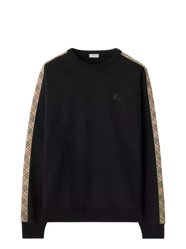 Burberry Check Trim Sweatshirt - Black