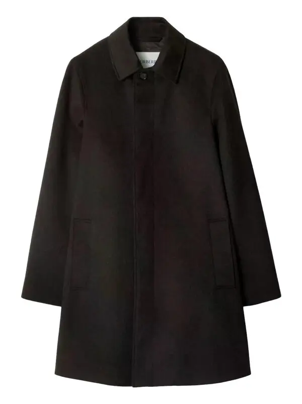 Burberry Single-breasted Car Coat - Brown