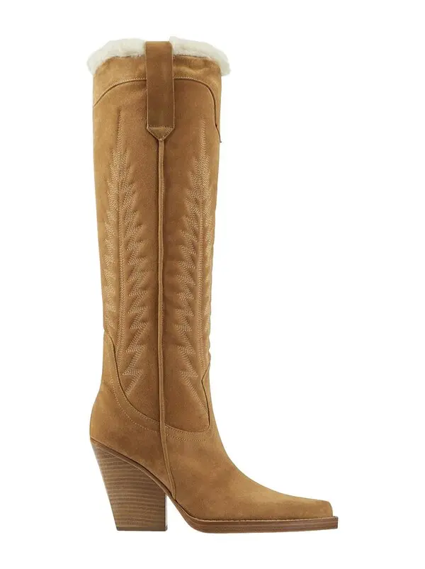 Paris Texas El Dorado Embroidered Leather Western Boots - Camel