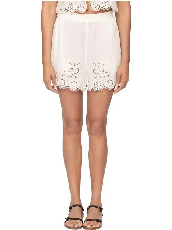 Sea Babette Eyelet Shorts - White
