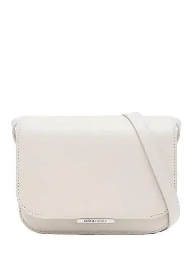 Giorgio Armani Leather Shoulder Bag - White