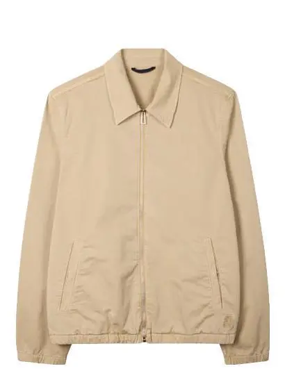 Paul Smith Washed Tan Cotton-twill Coach Jacket - Brown