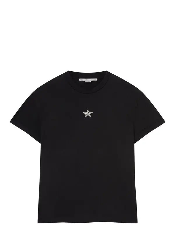 Stella McCartney Crystal Star Embroidered T-shirt - White