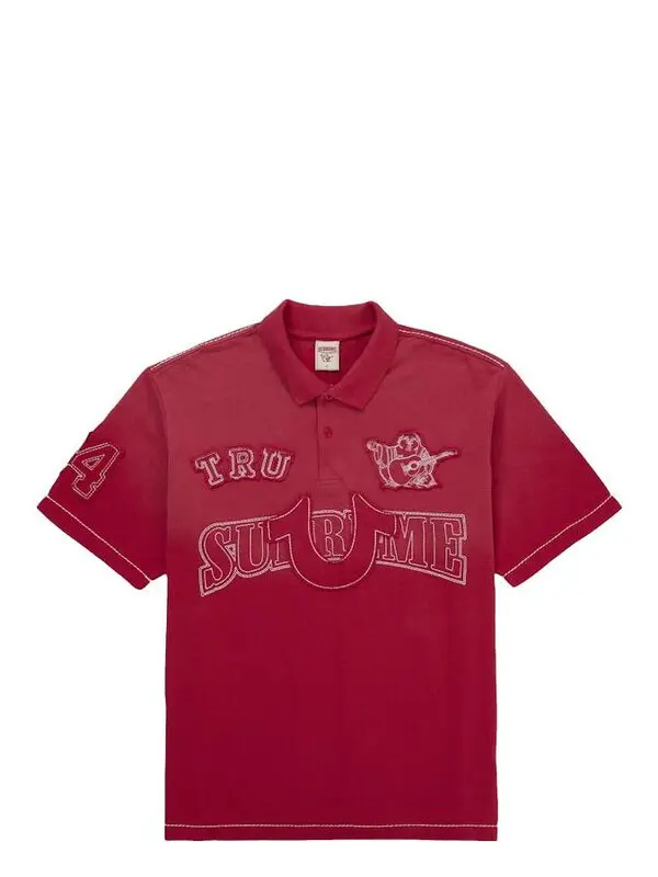 Supreme True Religion Applique Polo Shirt - Red