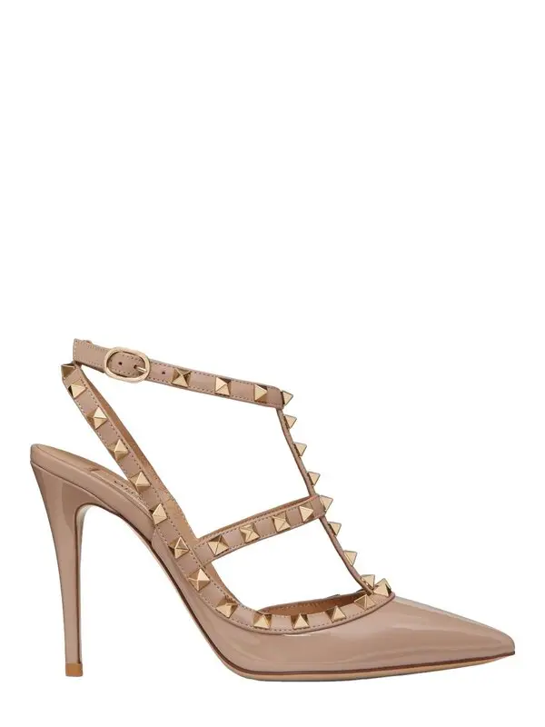 Valentino Garavani Rockstud Patent Leather Pumps - Pink
