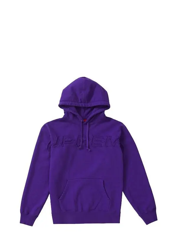 Supreme Set In Logo Hooded Sweatshirt - Purple