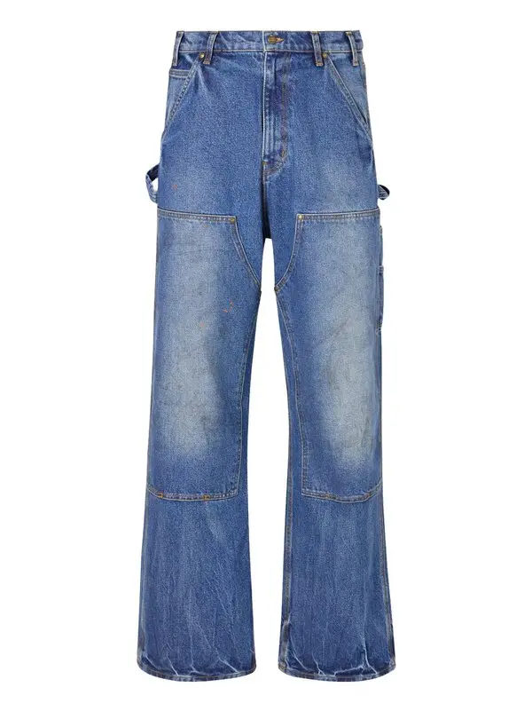 CHERRY LOS ANGELES Carpenter Wide-leg Jeans - Blue