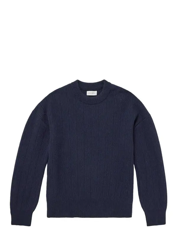 Oliver Spencer Burley Ribbed Wool Sweater - Blue