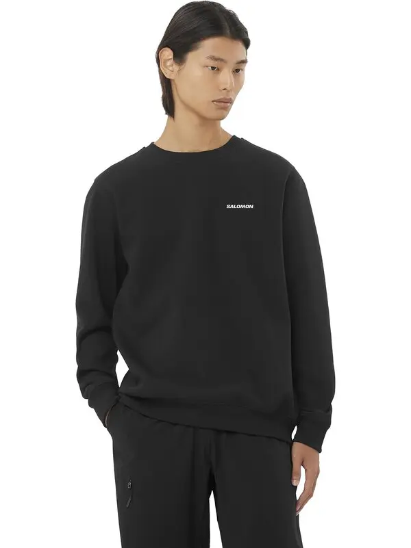 SALOMON Logo Crewneck - Deep Black