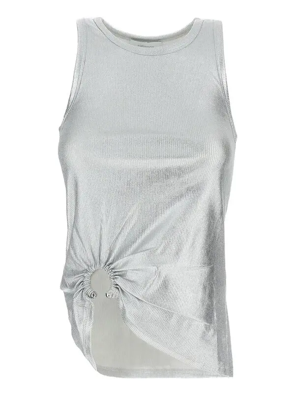 Rabanne Lacquered Top - Silver
