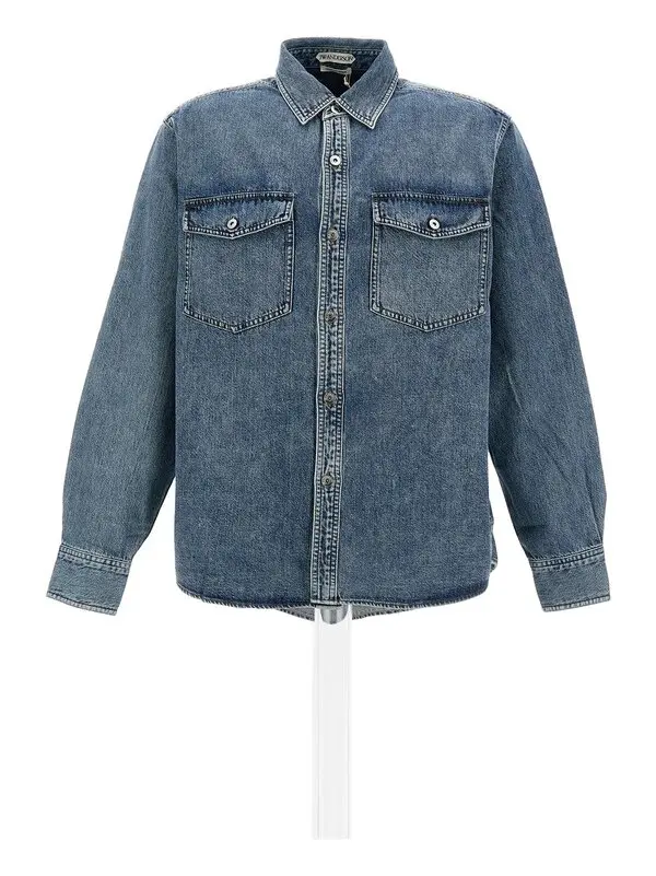 JW Anderson Camicia In Jeans Oversized - Blu