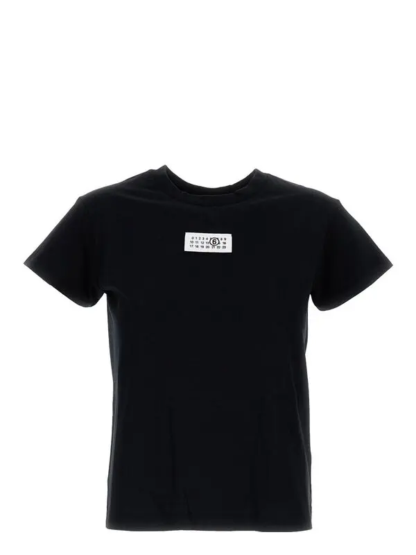 MAISON MARGIELA T-shirt With Chest Applique - Black