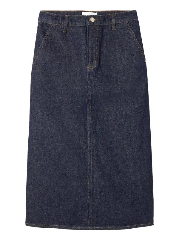 FRAME Denim Midi Skirt - Blue