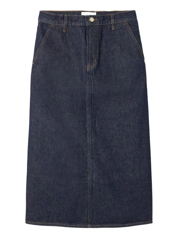 FRAME Denim Midi Skirt - Blue