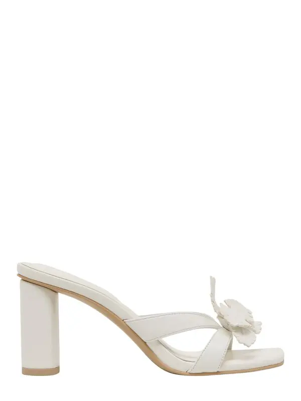 DOLCEVITA Nikil Round Heel Sandals - White Leather