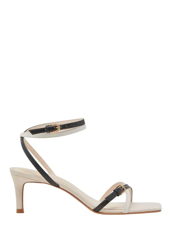 DOLCEVITA Bamby Stiletto Heels - White Black Leather