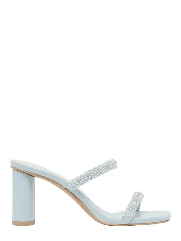 DOLCEVITA Nolah Pearl Embellished Heels - Ice Blue Stella