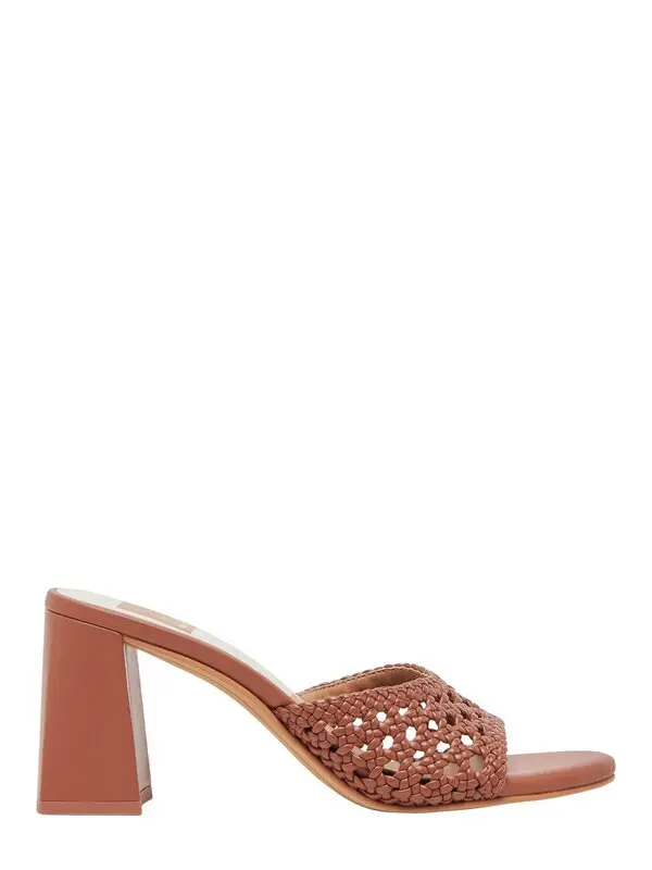 DOLCEVITA Margoe Woven Mules - Cognac Woven Stella