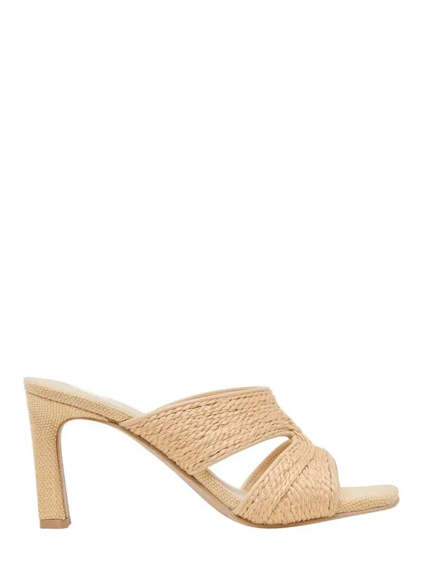 DOLCEVITA Gitel Heeled Sandals - Lt Natural Raffia