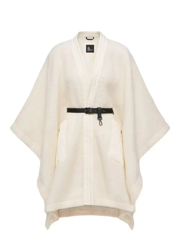 Moncler Belted Cape - White