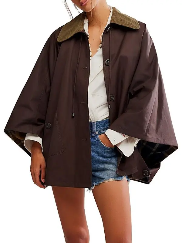Free People Bailey Cape - Italian Mocha