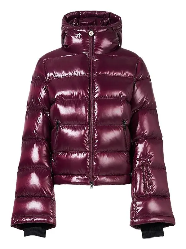 Perfect Moment Polar Flare Down Ski Jacket - Burgundy