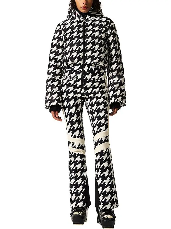 Perfect Moment Polar Flare Ski Suit - Bw Houndstooth