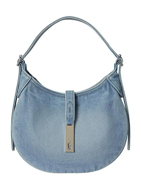 Polo Ralph Lauren Polo Id Small Denim Shoulder Bag - Light Denim