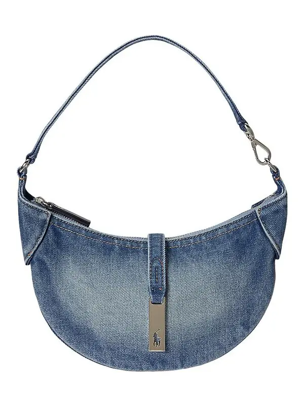 Polo Ralph Lauren Polo Id Mini Denim Shoulder Bag - Light Denim