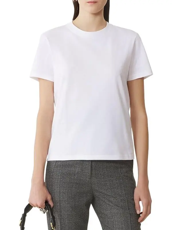 LANVIN Cotton T-shirt With Ribbon Detail - Optic White