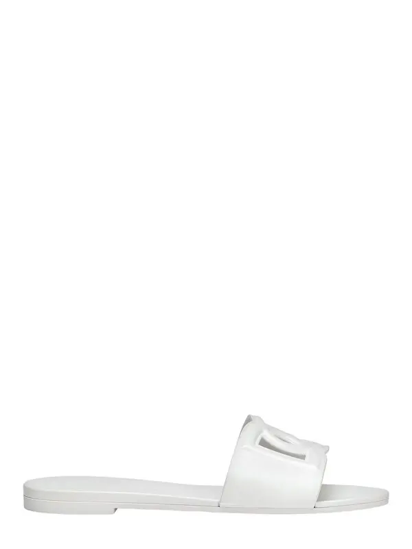 Dolce & Gabbana Rubber Beachwear Sliders - White