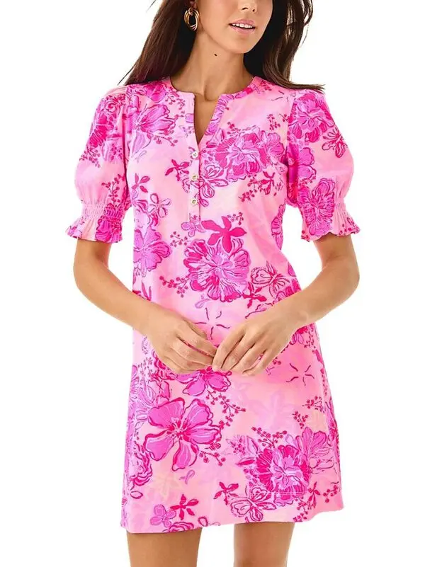 LILLY PULITZER Delsie Dress - Parigi Pink Supporting Squad