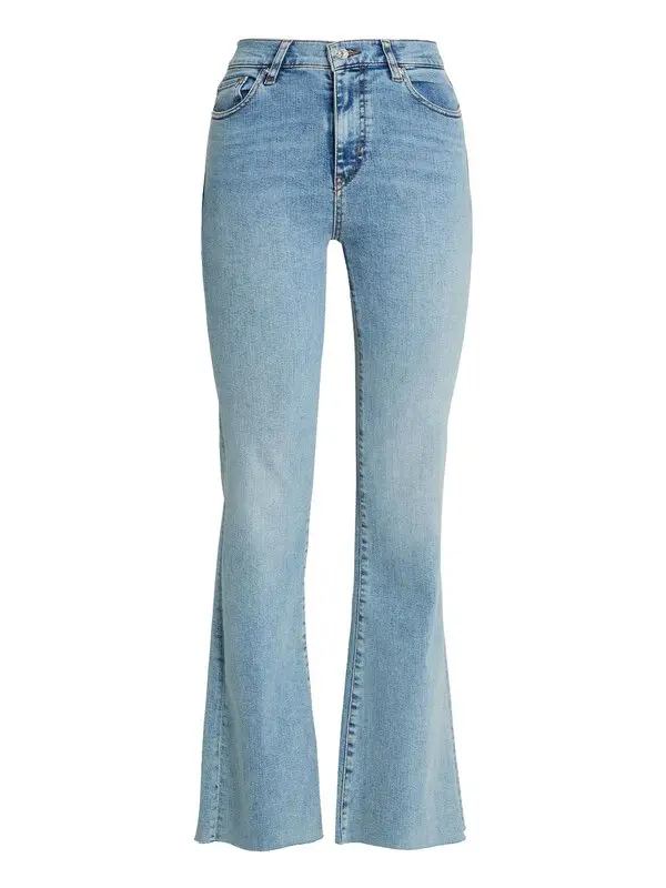 FRAME High-rise Flared Jeans - Mid Denim
