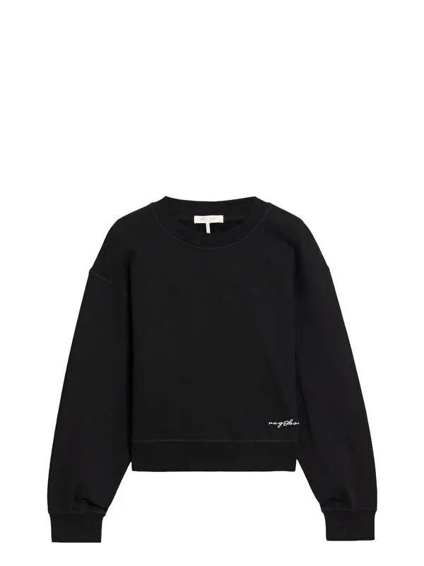 Rag & Bone Vintage French Cotton-terry Sweatshirt - Black